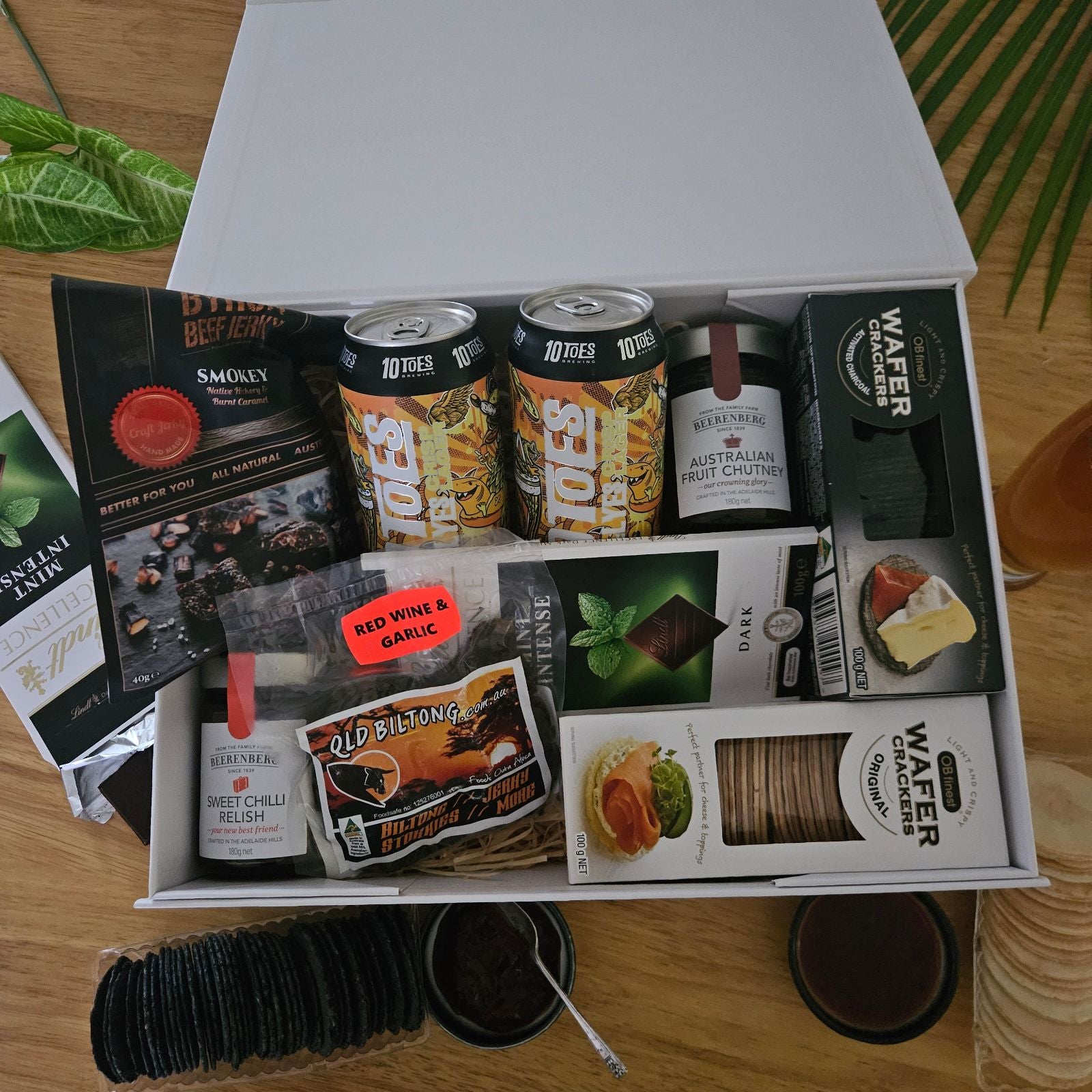 Jerkey & Lager Hamper – Inside Happiness